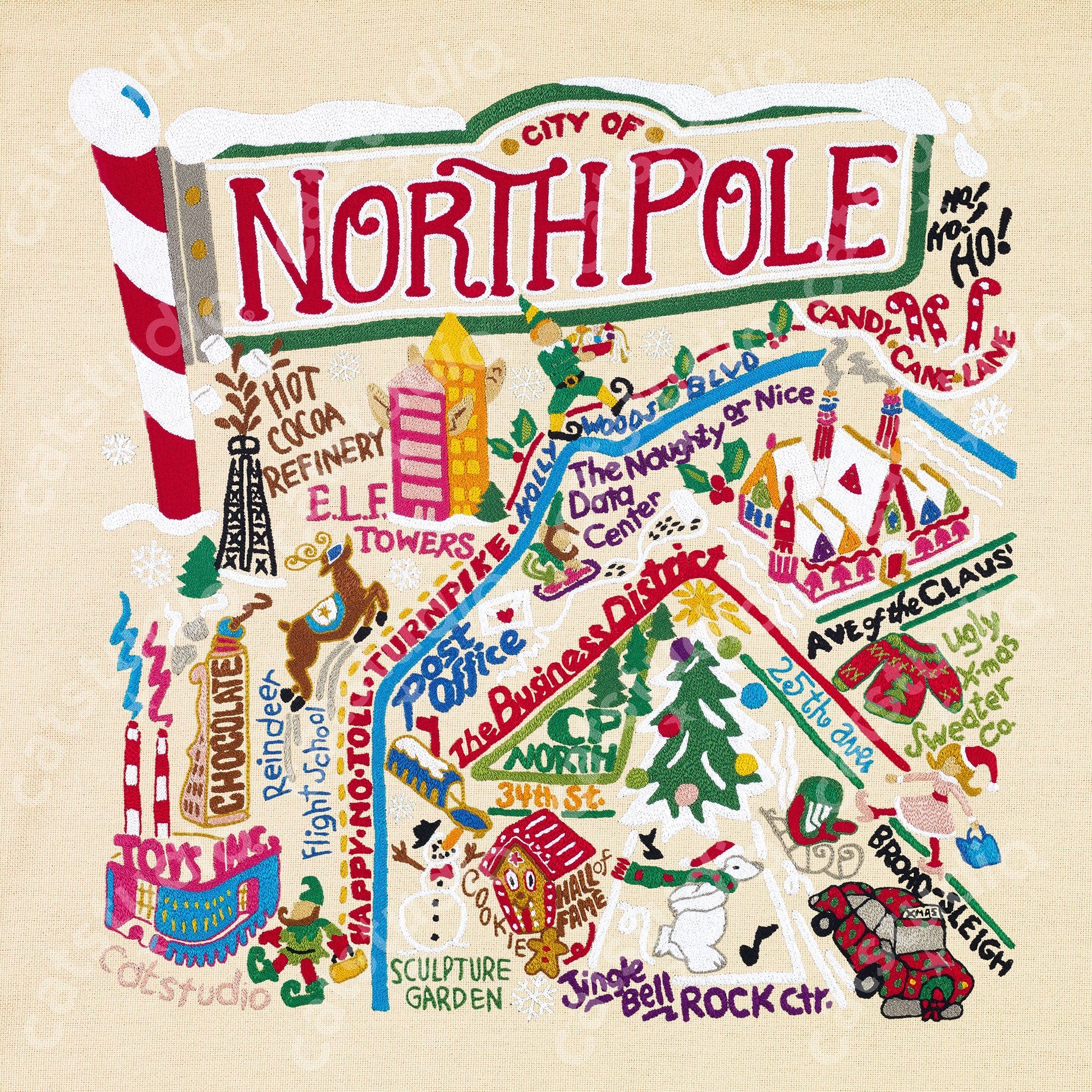 Santa North Pole Map
