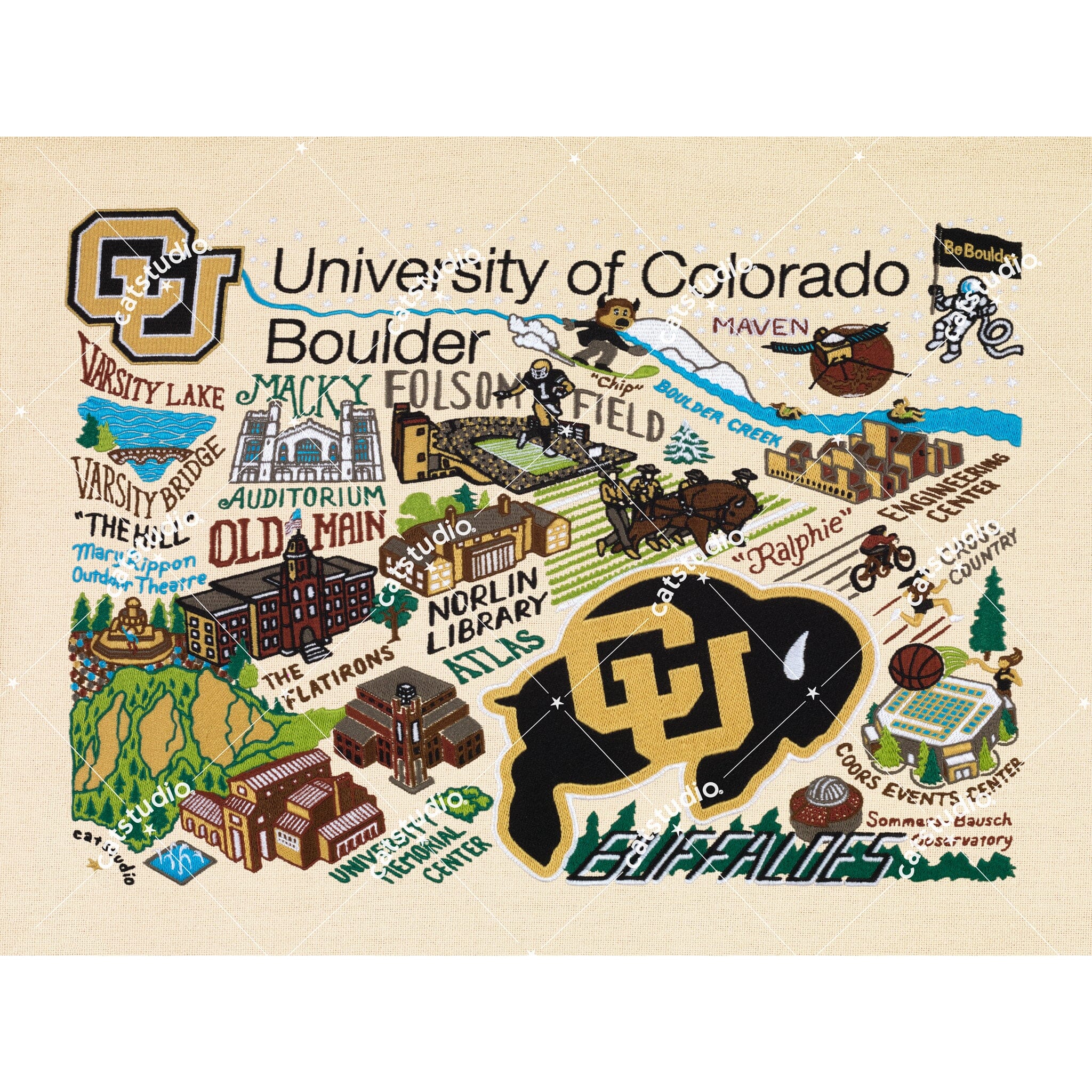Boulder, U of Colorado Fine Art Print | Collegiate Collection by ...