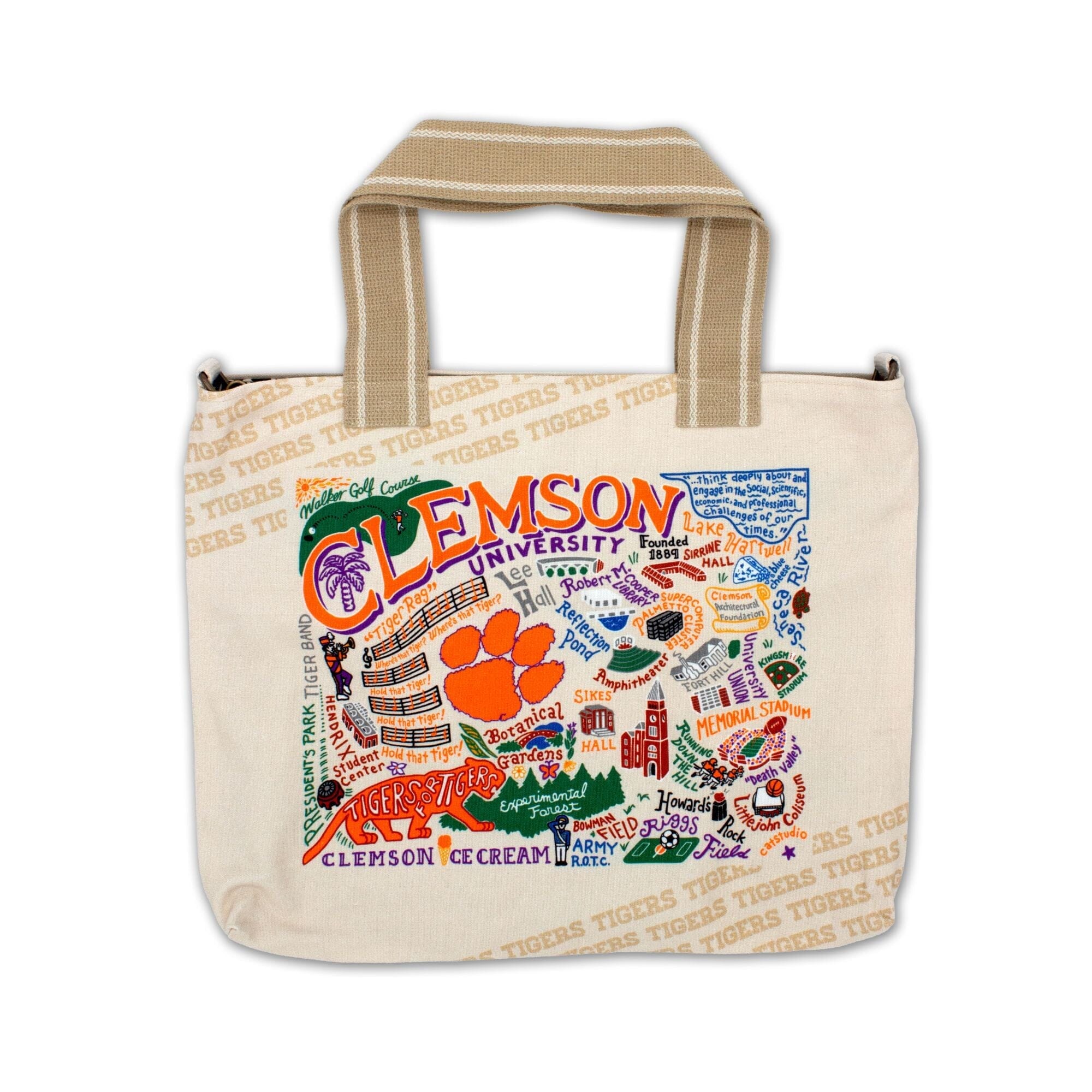 Clemson University Tote Bag | Collegiate Collection by Catstudio ...