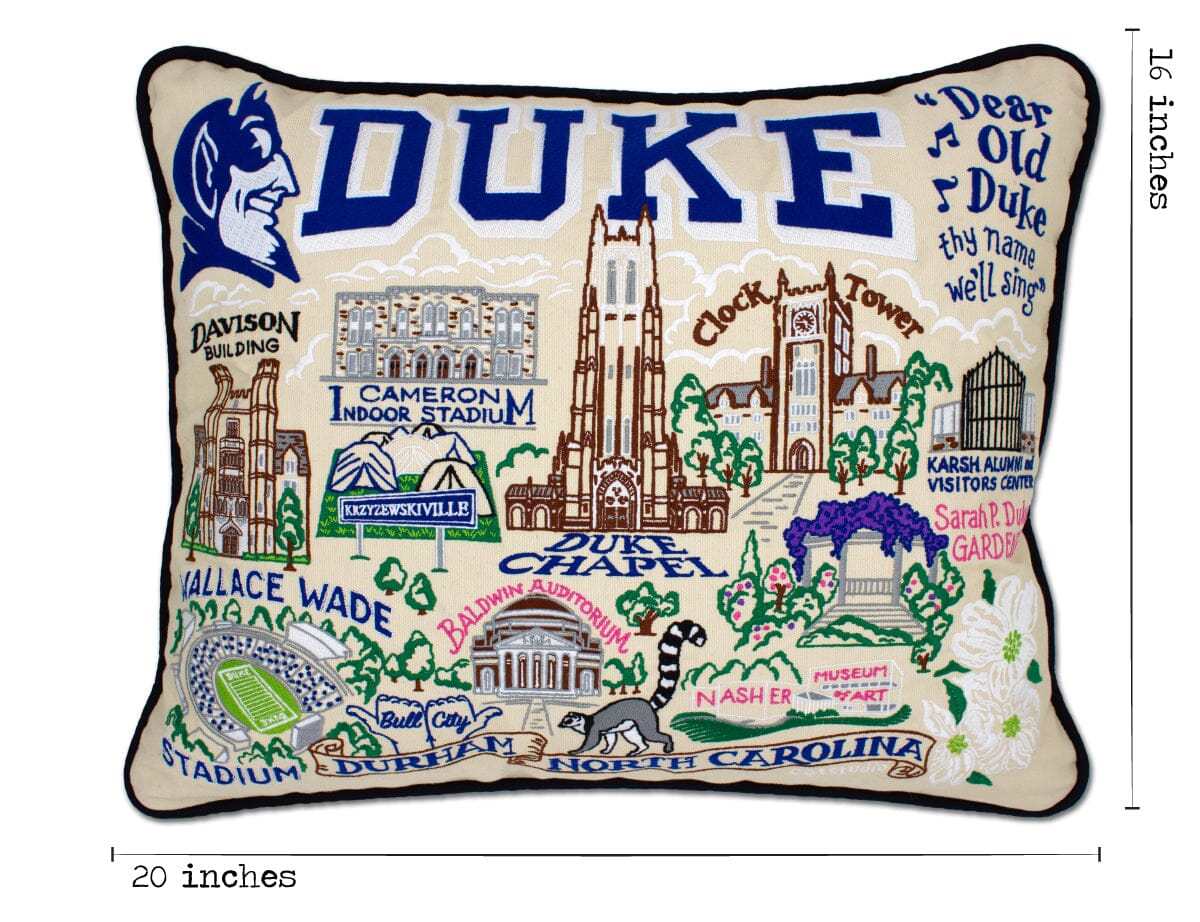 Duke University Embroidered Pillow | Collegiate Collection by catstudio ...