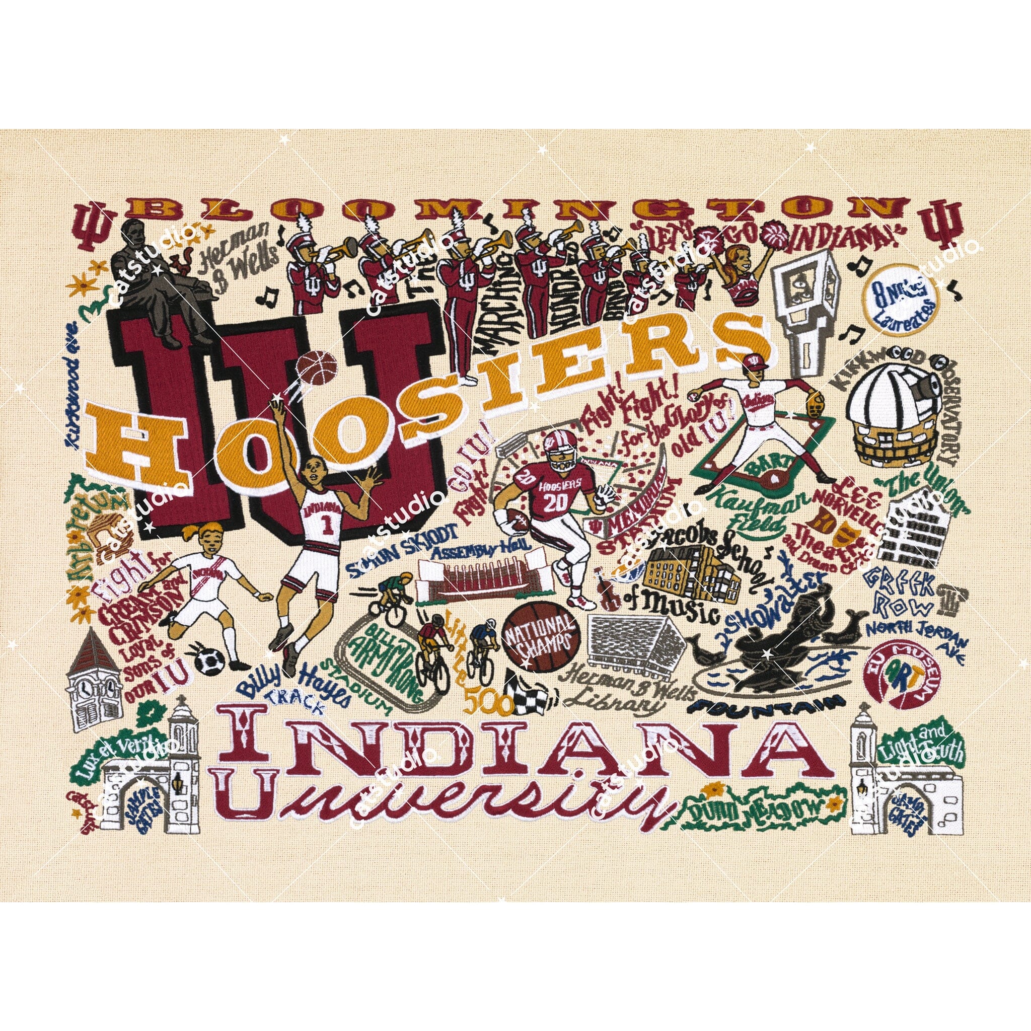 Indiana University Fine Art Print | Collegiate Collection by catstudio ...