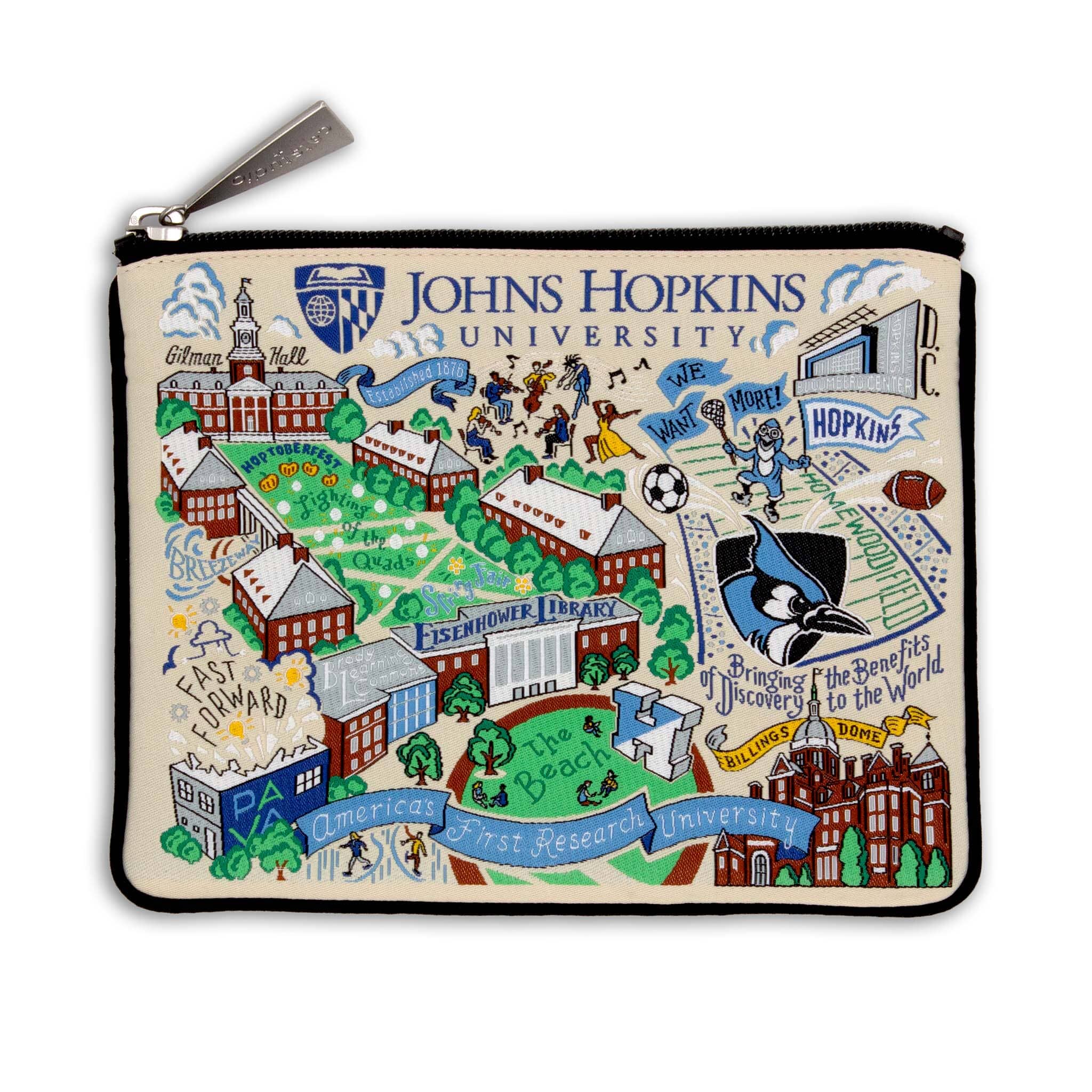 Johns Hopkins University Zip Pouch | Collegiate Collection by catstudio ...