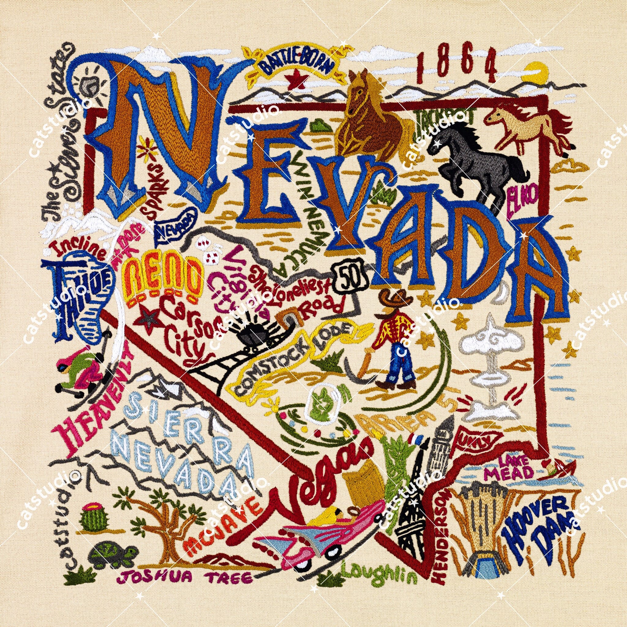 Nevada Fine Art Print | State Collection by catstudio – catstudio