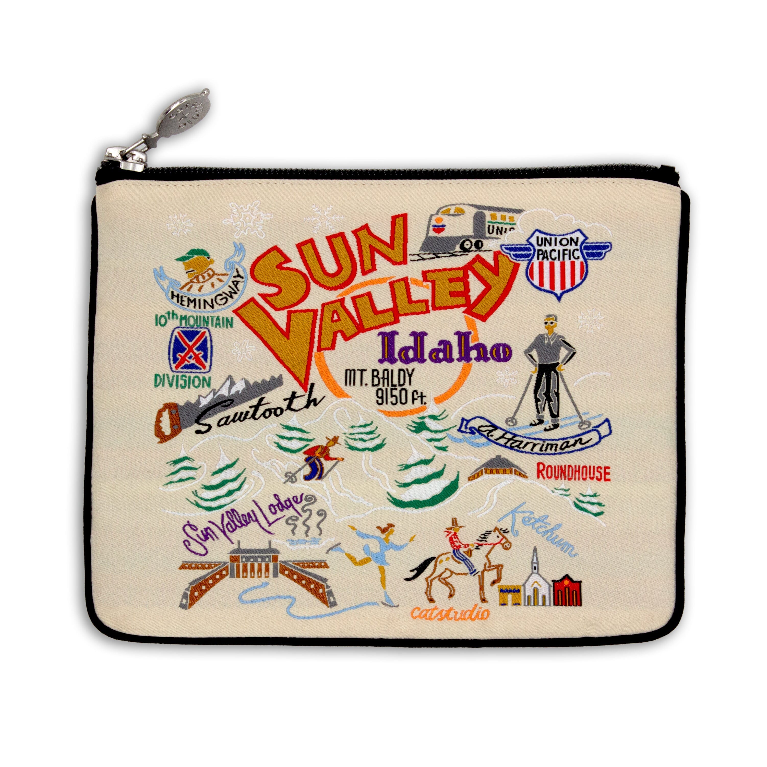 Ski Sun Valley Zip Pouch | Idaho Collection by catstudio – catstudio