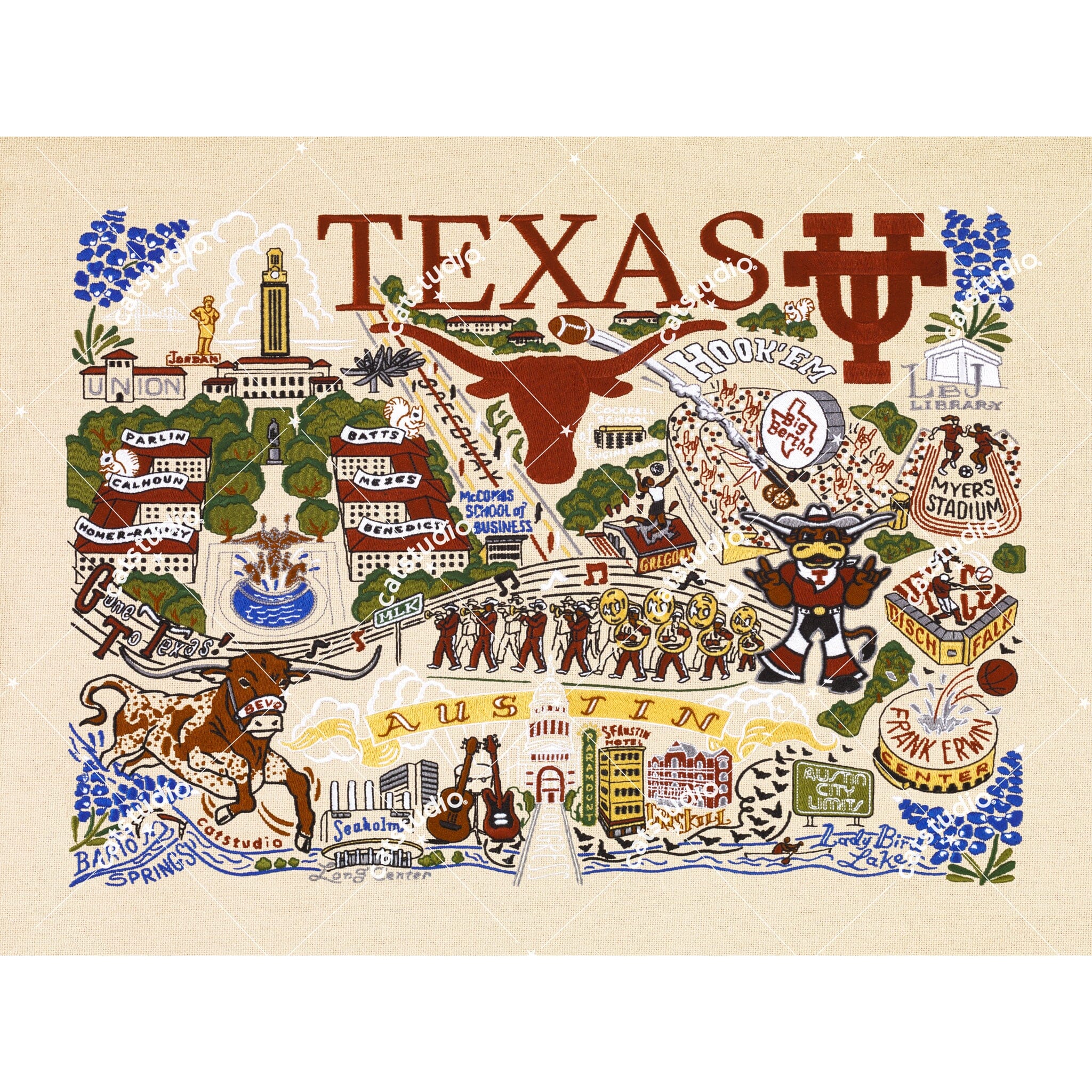 University of Texas Fine Art Print | Collegiate Collection by catstudio ...