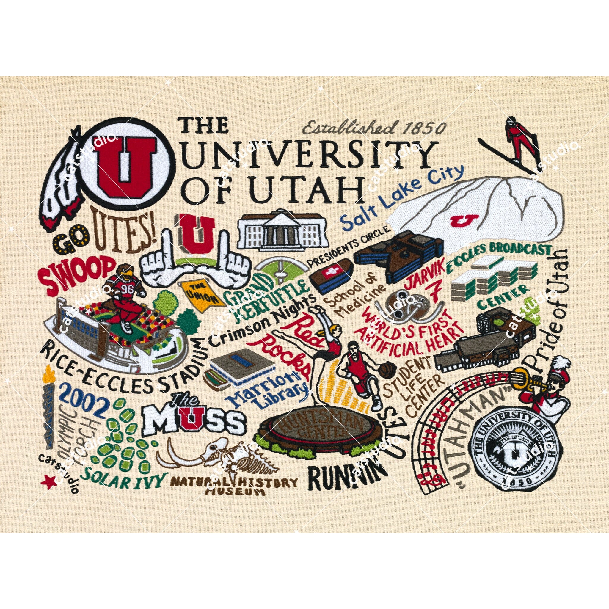 University of Utah Fine Art Print | Collegiate Collection by catstudio ...