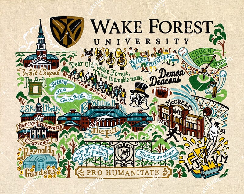 Wake Forest University Fine Art Print | Collegiate Collection by ...