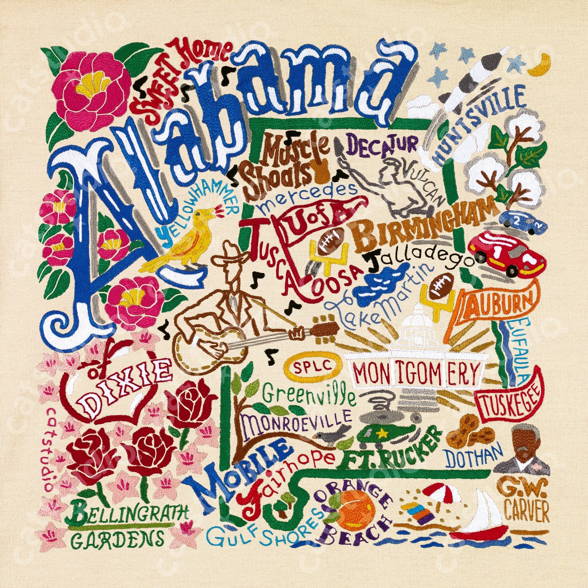 Alabama Fine Art Print | State Collection by catstudio – catstudio