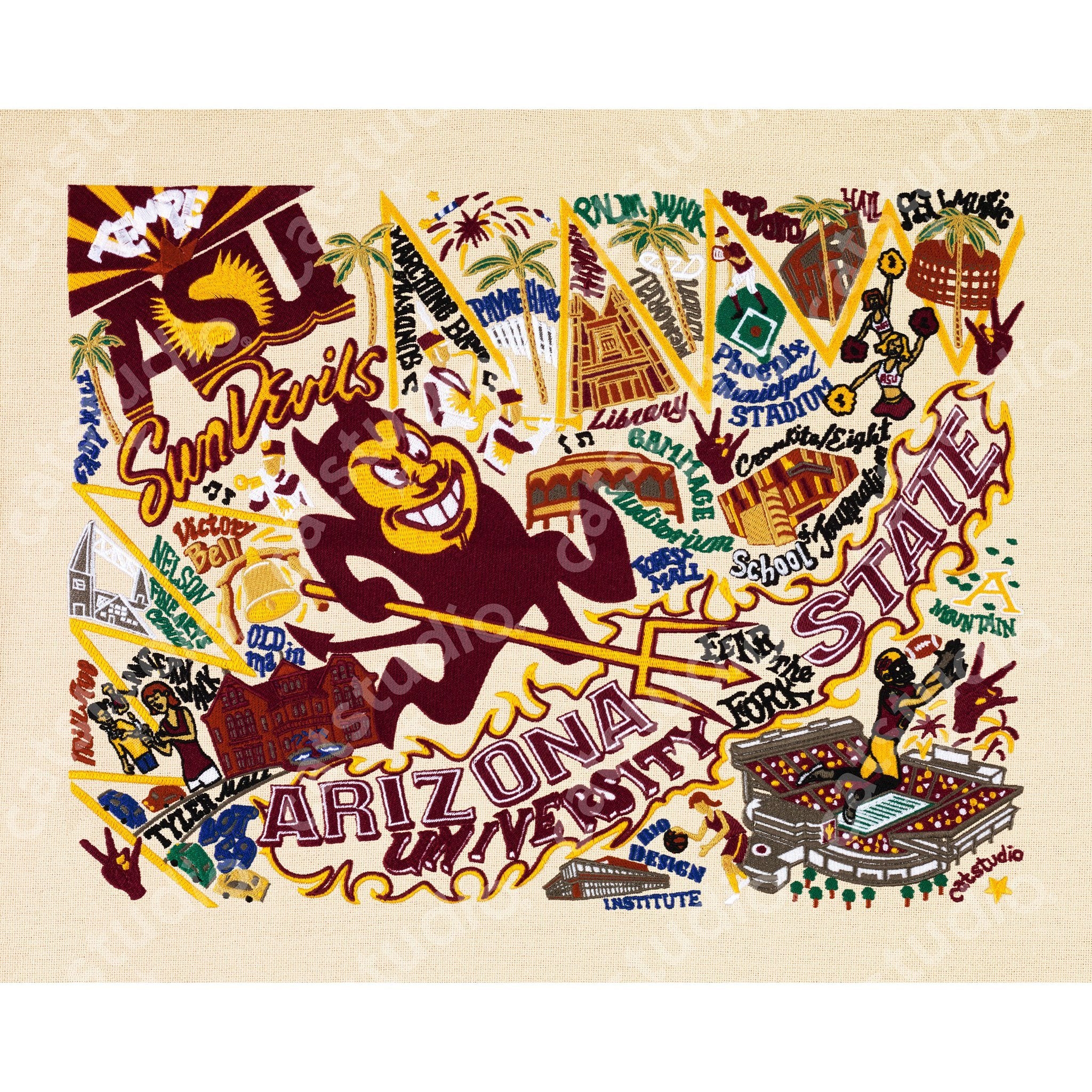 Arizona State University Fine Art Print | Collegiate Collection by ...