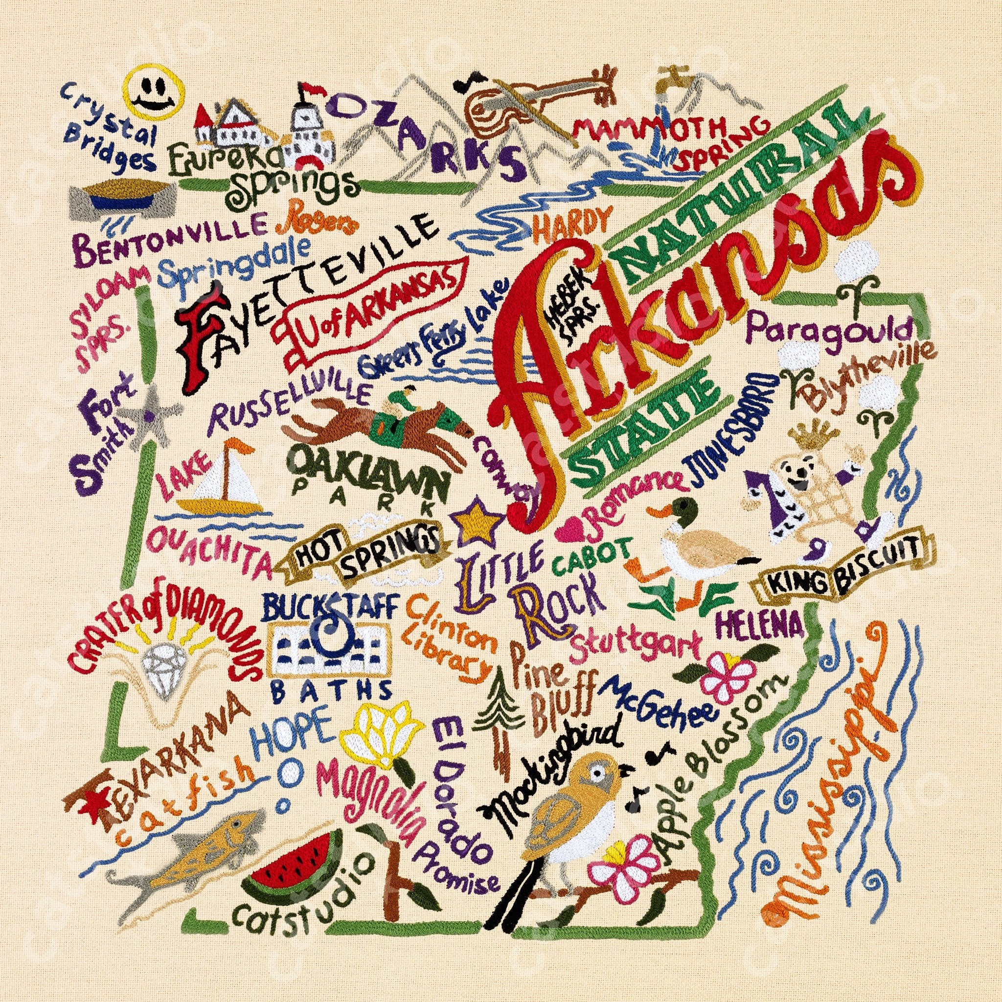 Arkansas Fine Art Print | State Collection by catstudio – catstudio