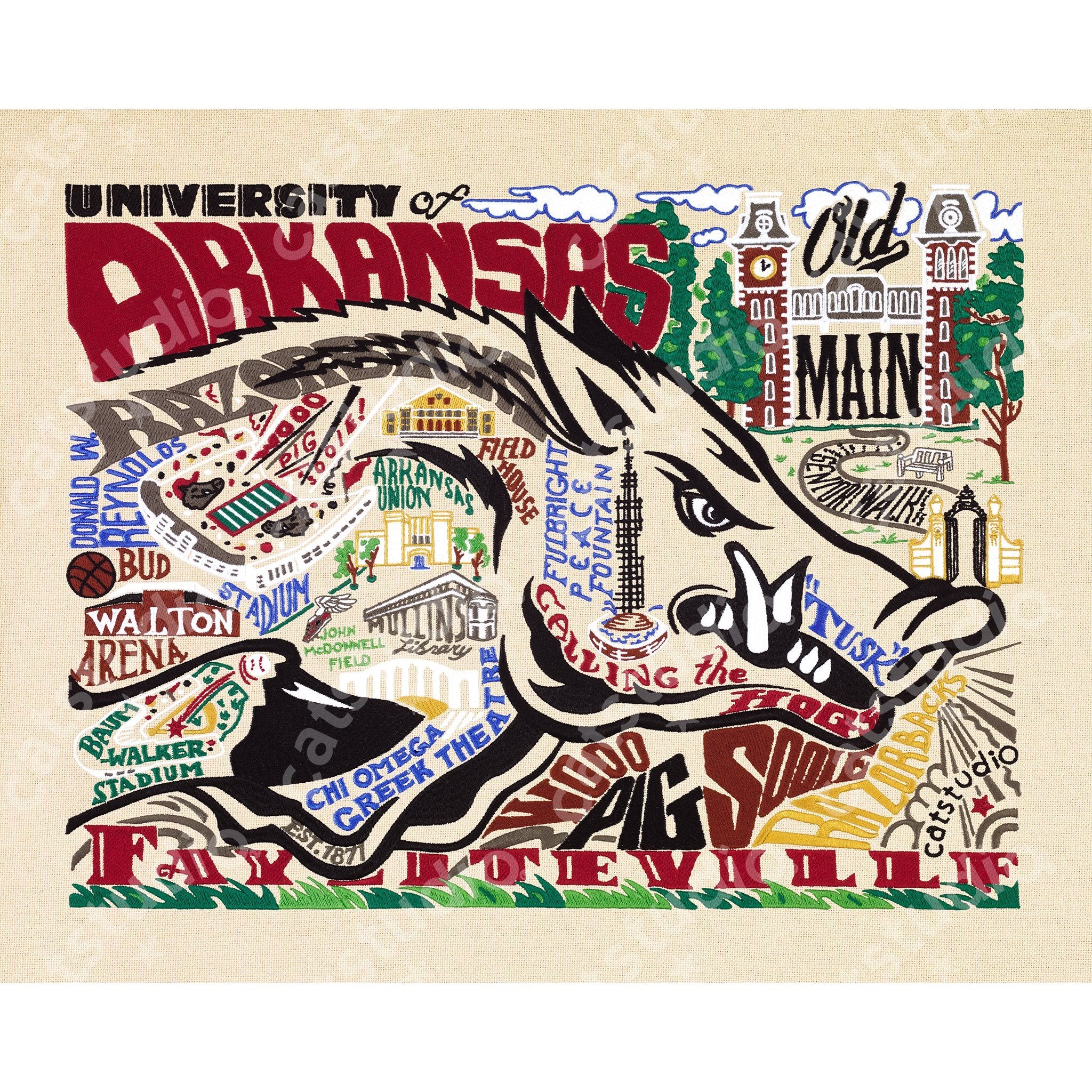 University of Arkansas Fine Art Print | Collegiate Collection by ...