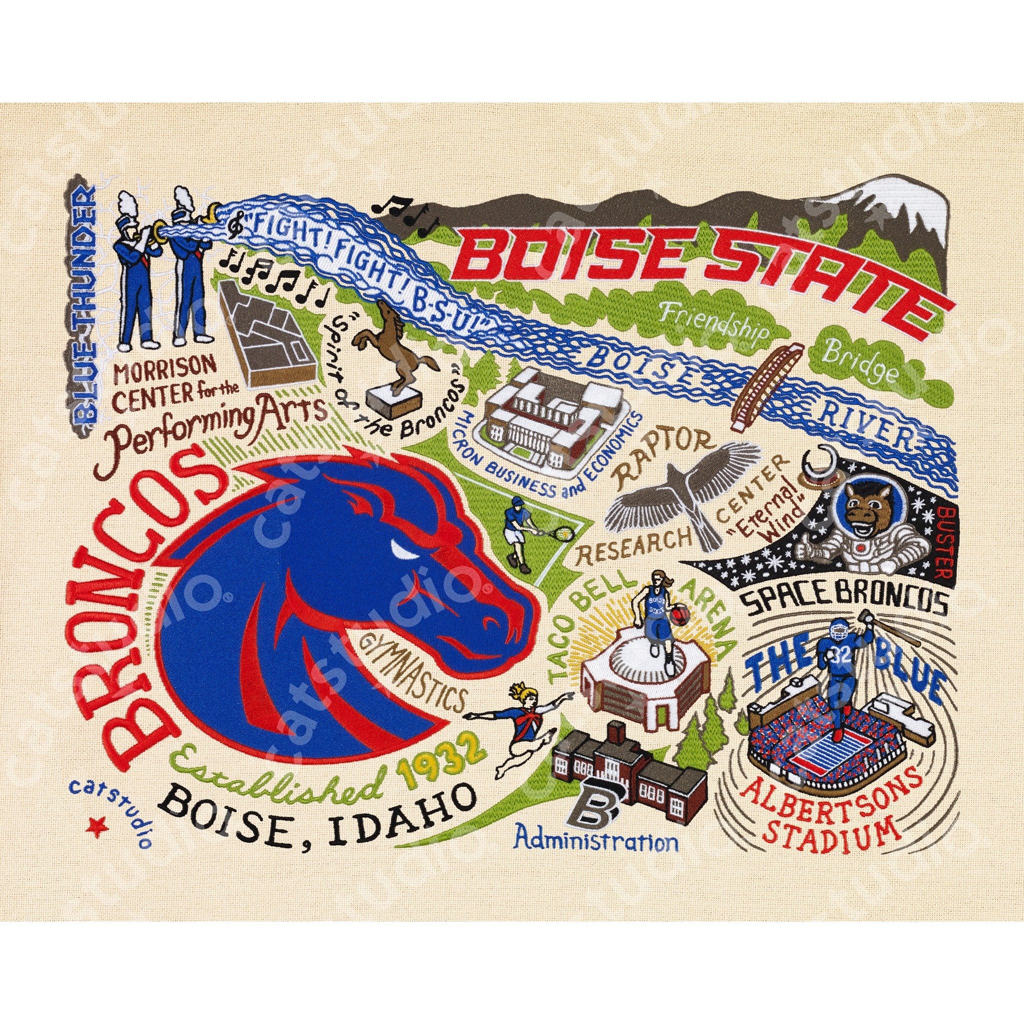 Boise State Fine Art Print | Collegiate Collection by catstudio – catstudio