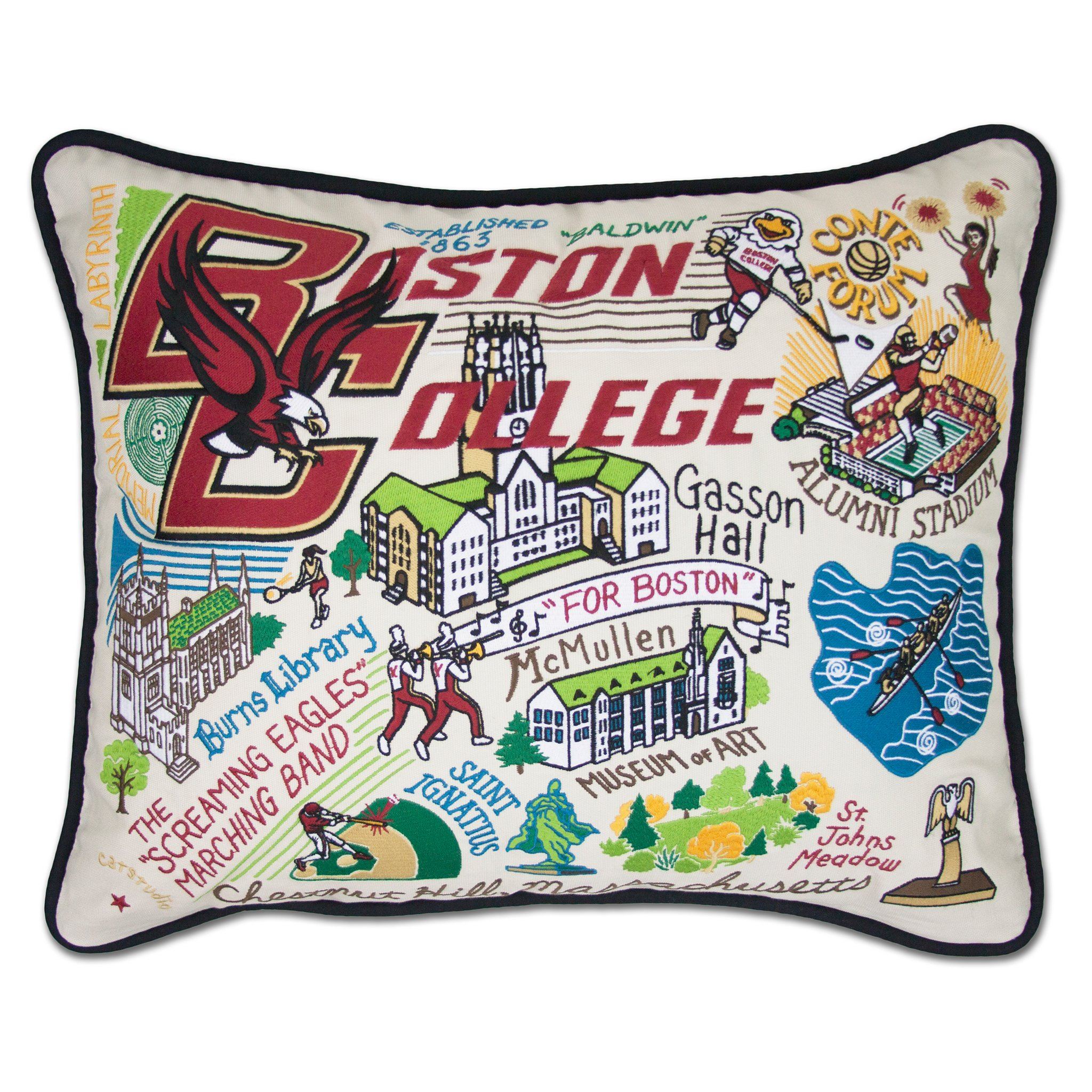 Boston College Embroidered Pillow | Collegiate Collection by catstudio ...
