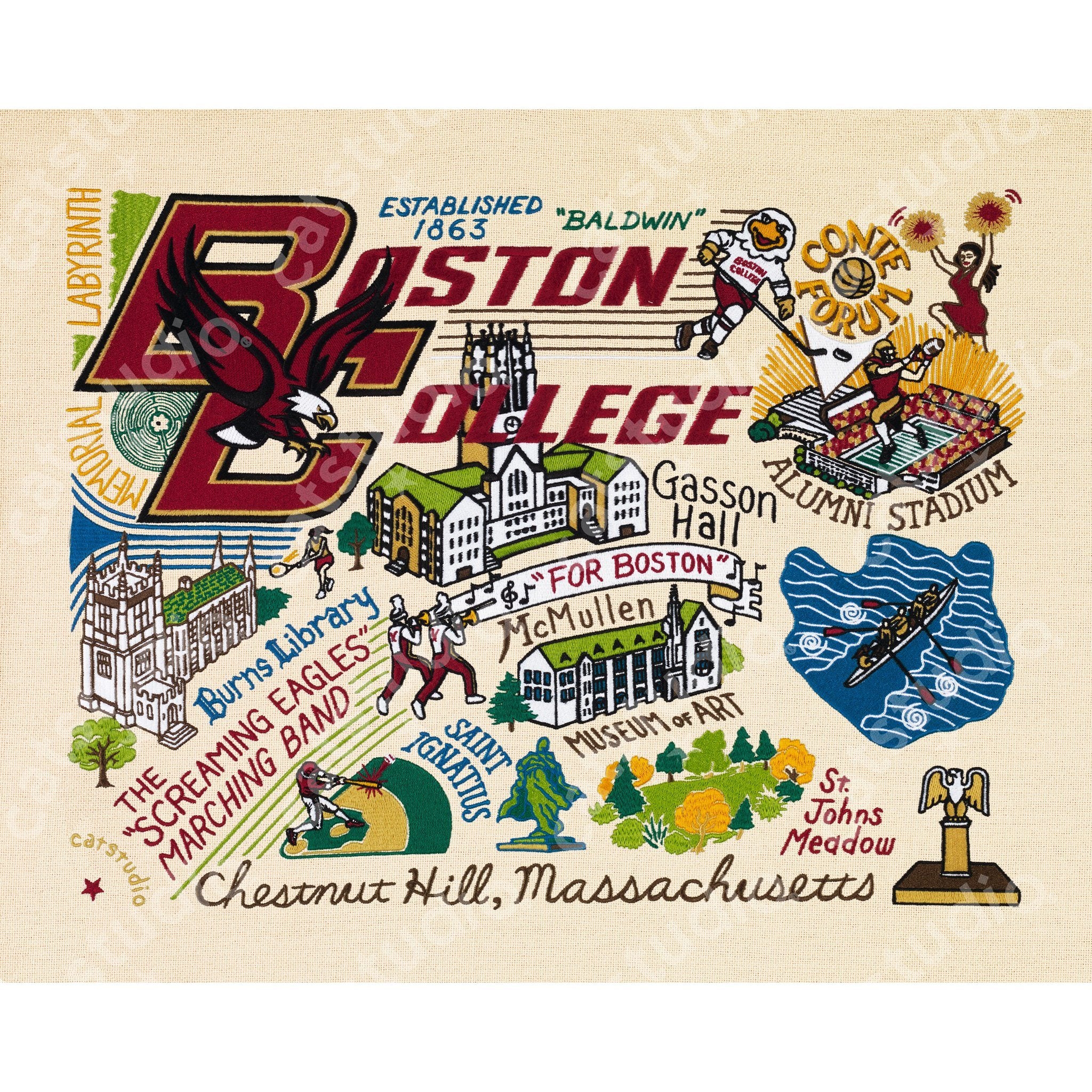 Boston College Fine Art Print | Collegiate Collection by catstudio ...