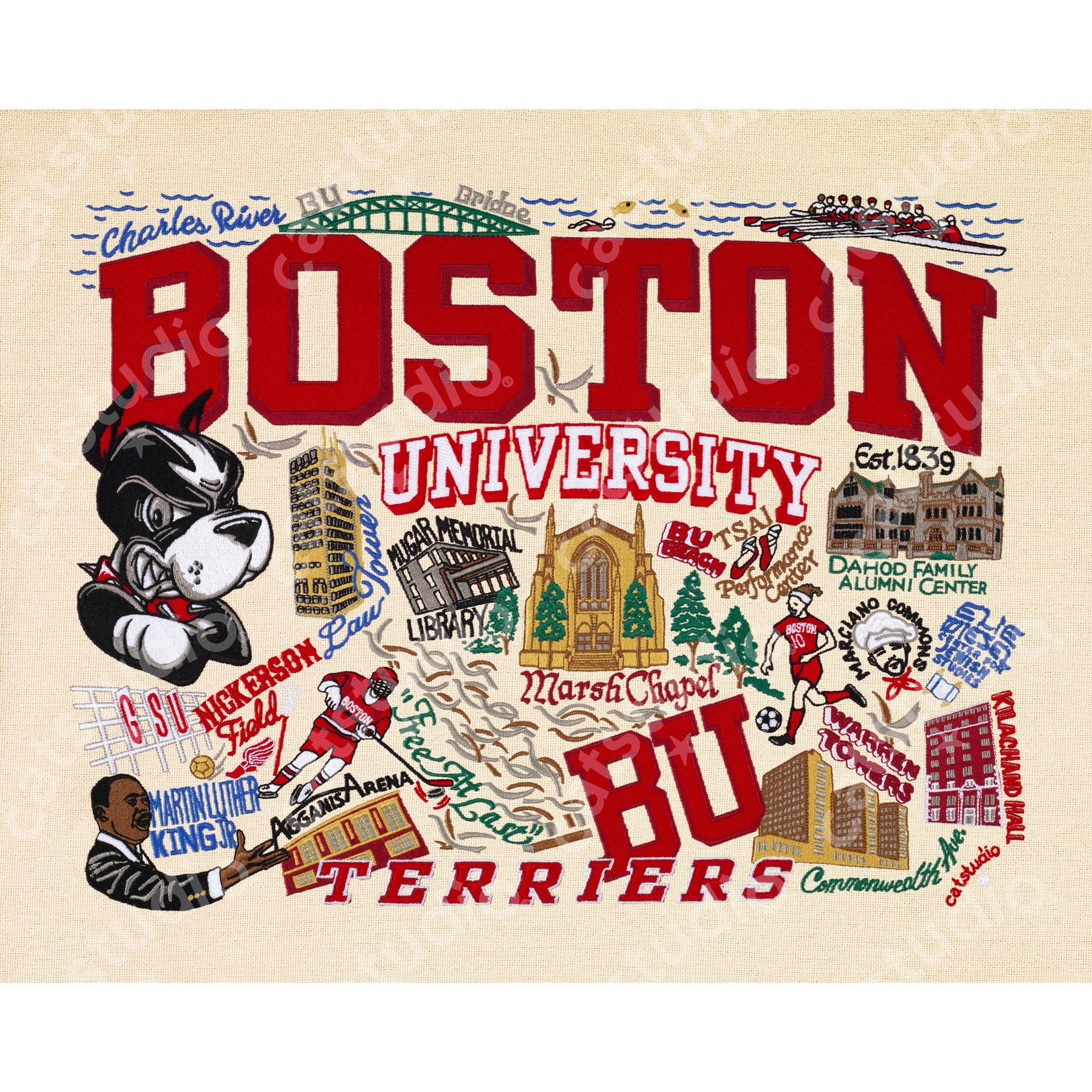 Boston University Fine Art Print | Collegiate Collection by catstudio ...