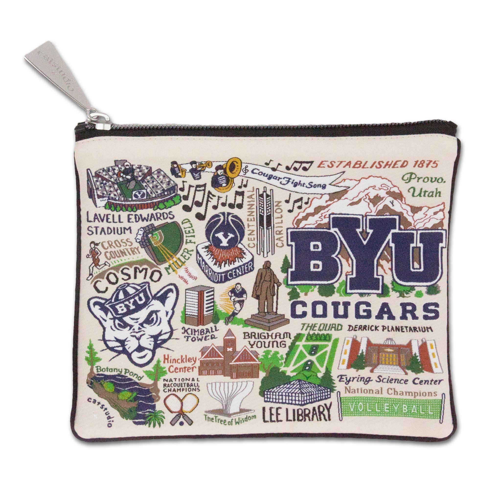 Brigham Young University Zip Pouch | Collegiate Collection by catstudio ...