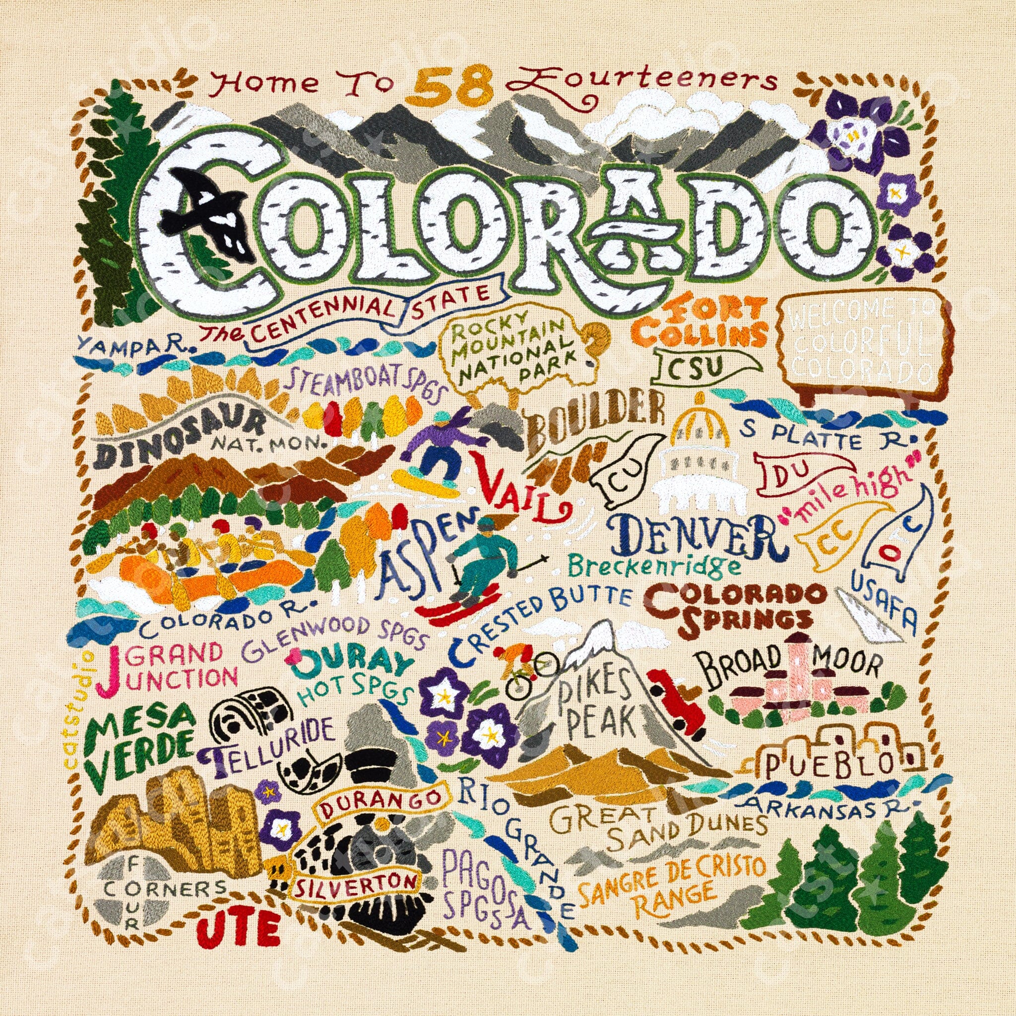 Colorado Fine Art Print | State Collection by catstudio – catstudio