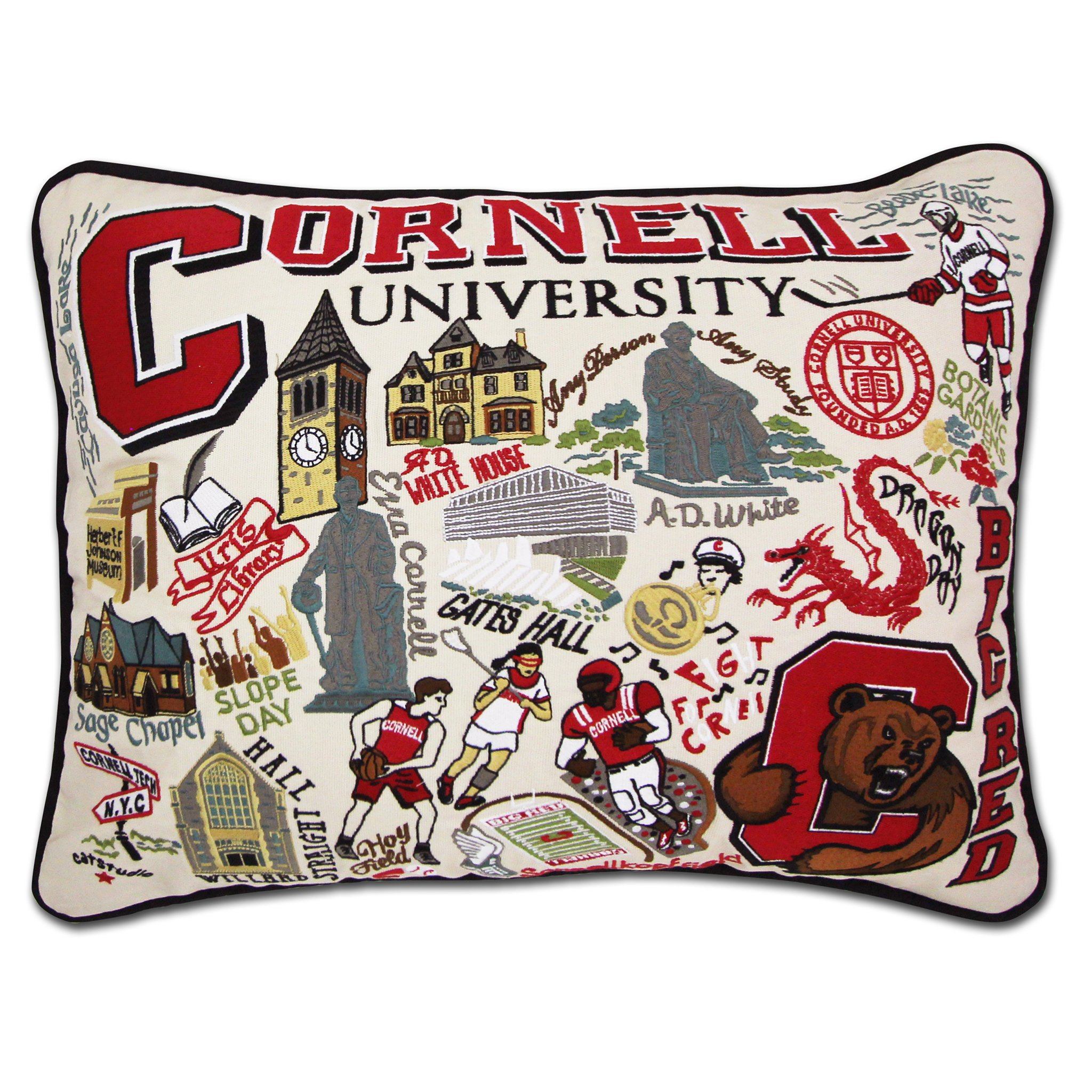 Cornell University Embroidered Pillow | Collegiate Collection by ...