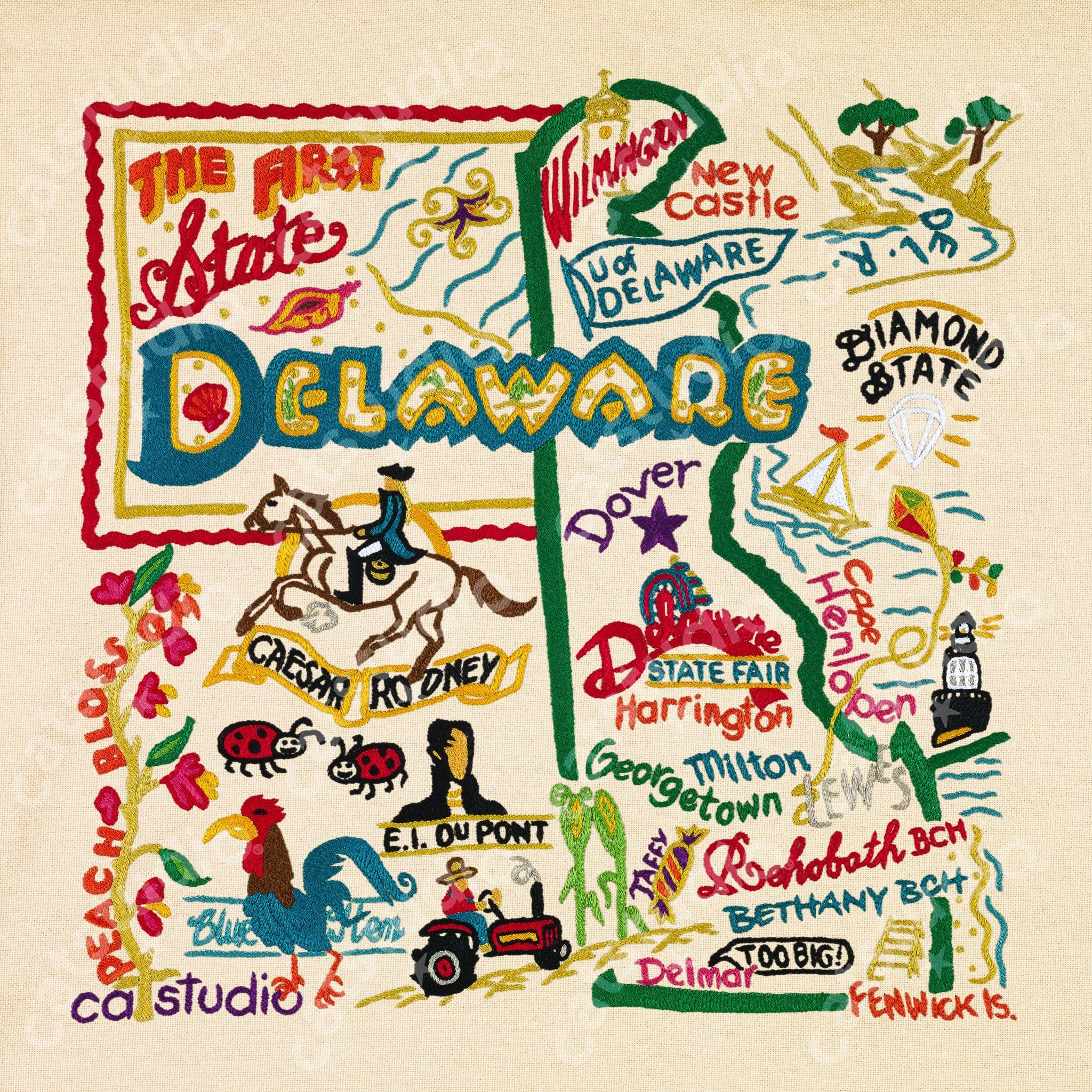 Delaware Fine Art Print | State Collection by catstudio – catstudio