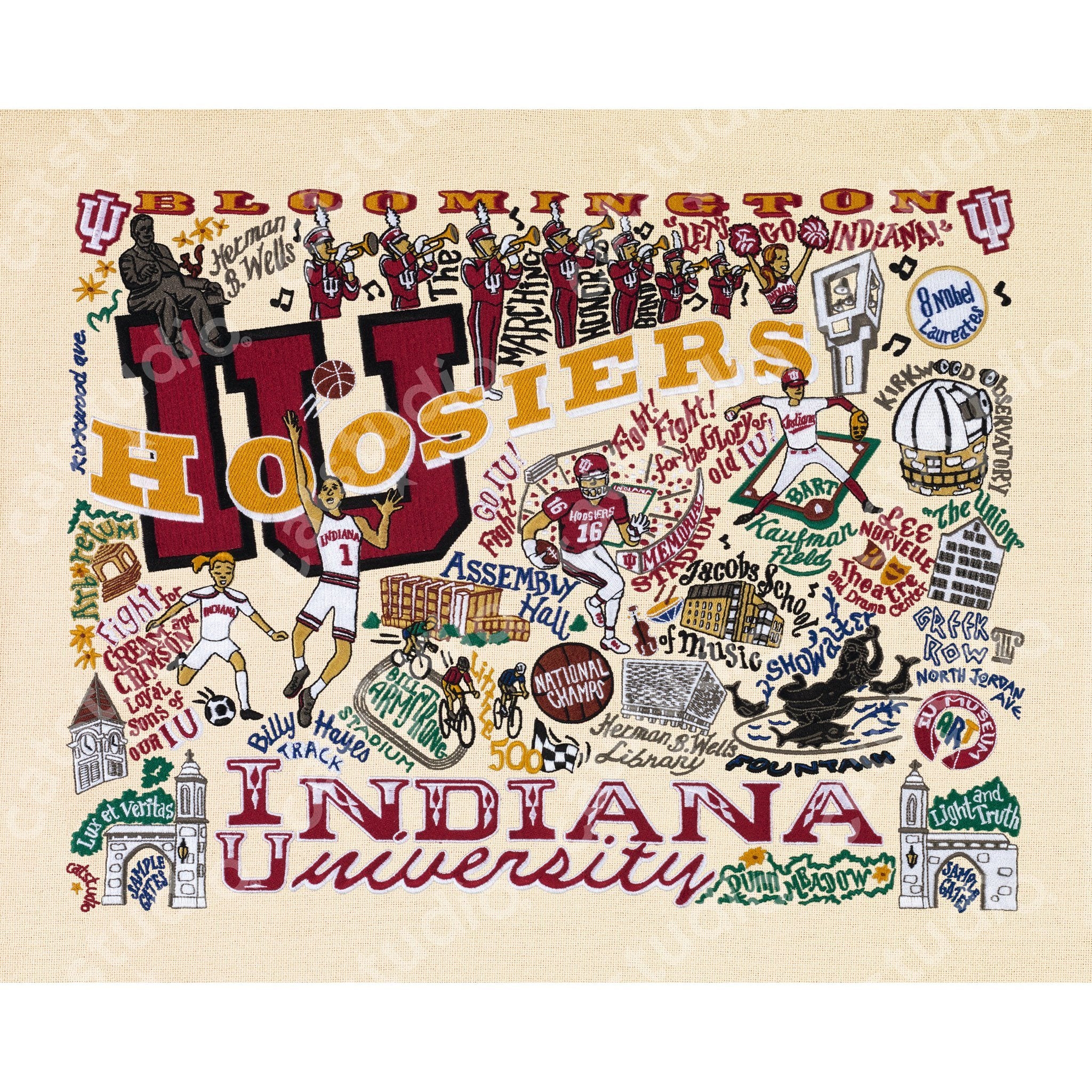 Indiana University Fine Art Print | Collegiate Collection by catstudio ...