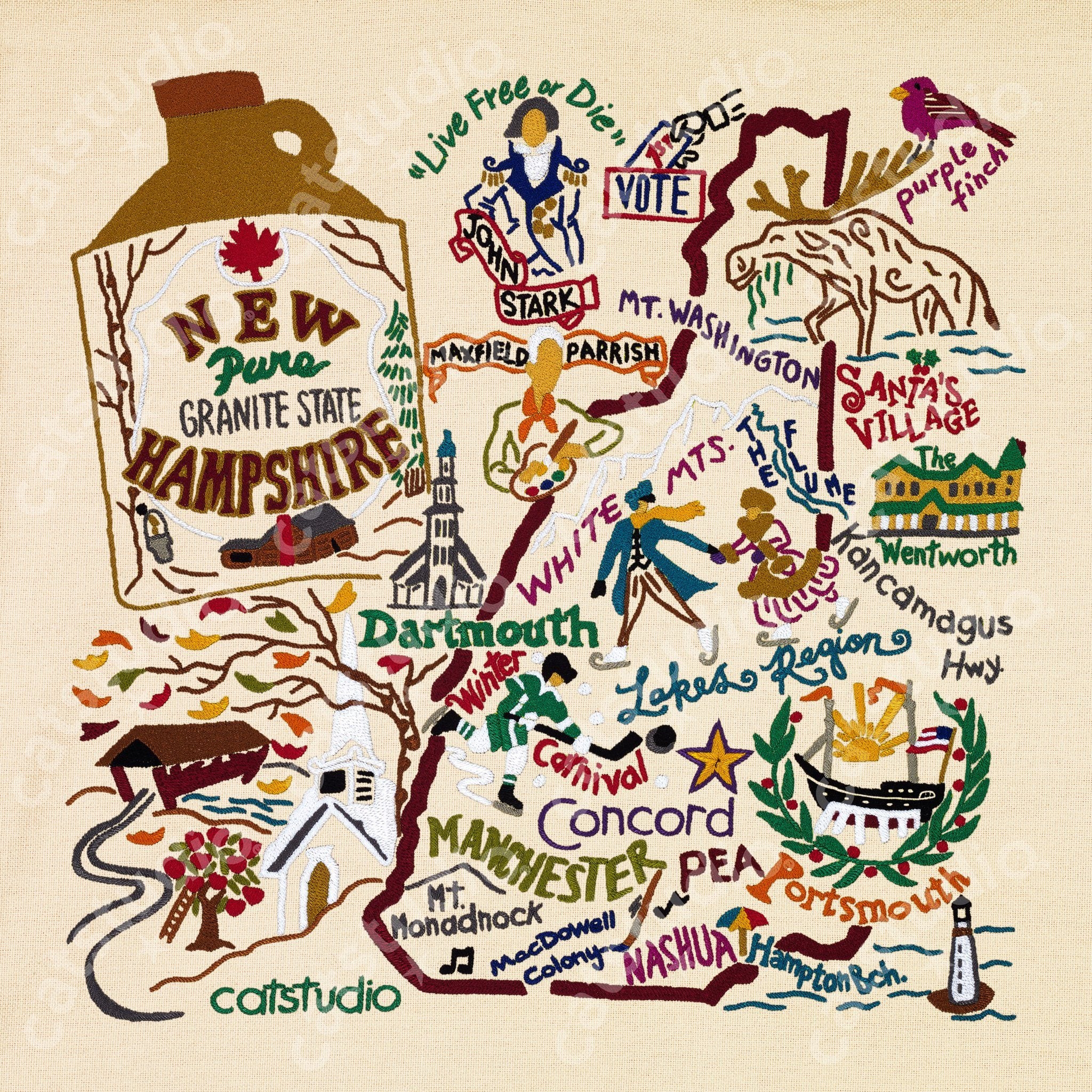 New Hampshire Fine Art Print | State Collection by catstudio – catstudio