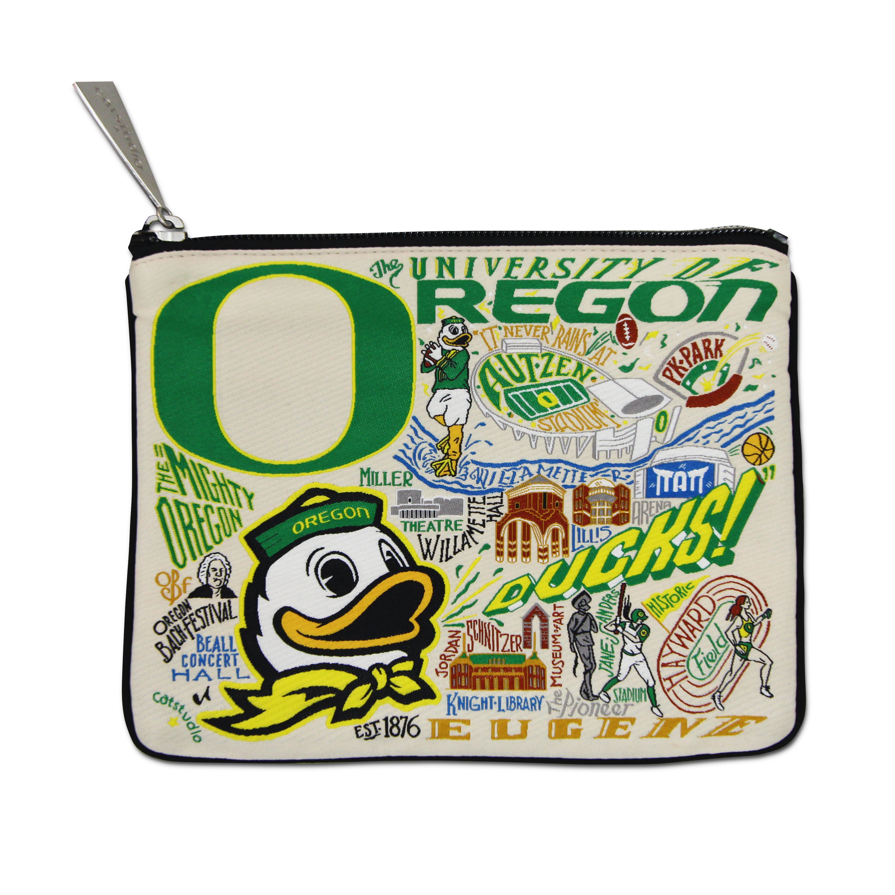 University of Oregon Zip Pouch | Collegiate Collection by catstudio ...