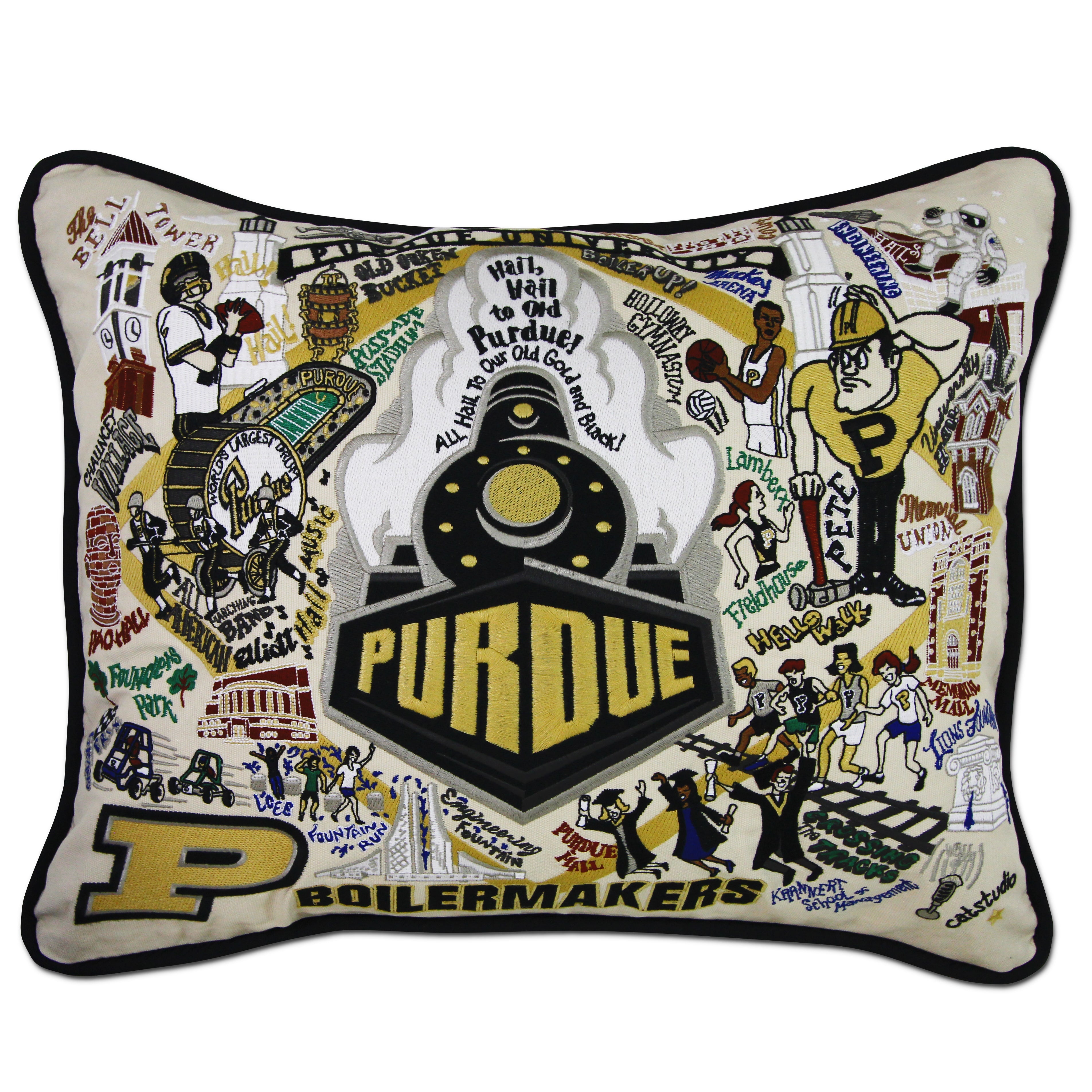 Purdue University Embroidered Pillow | Collegiate Collection by ...