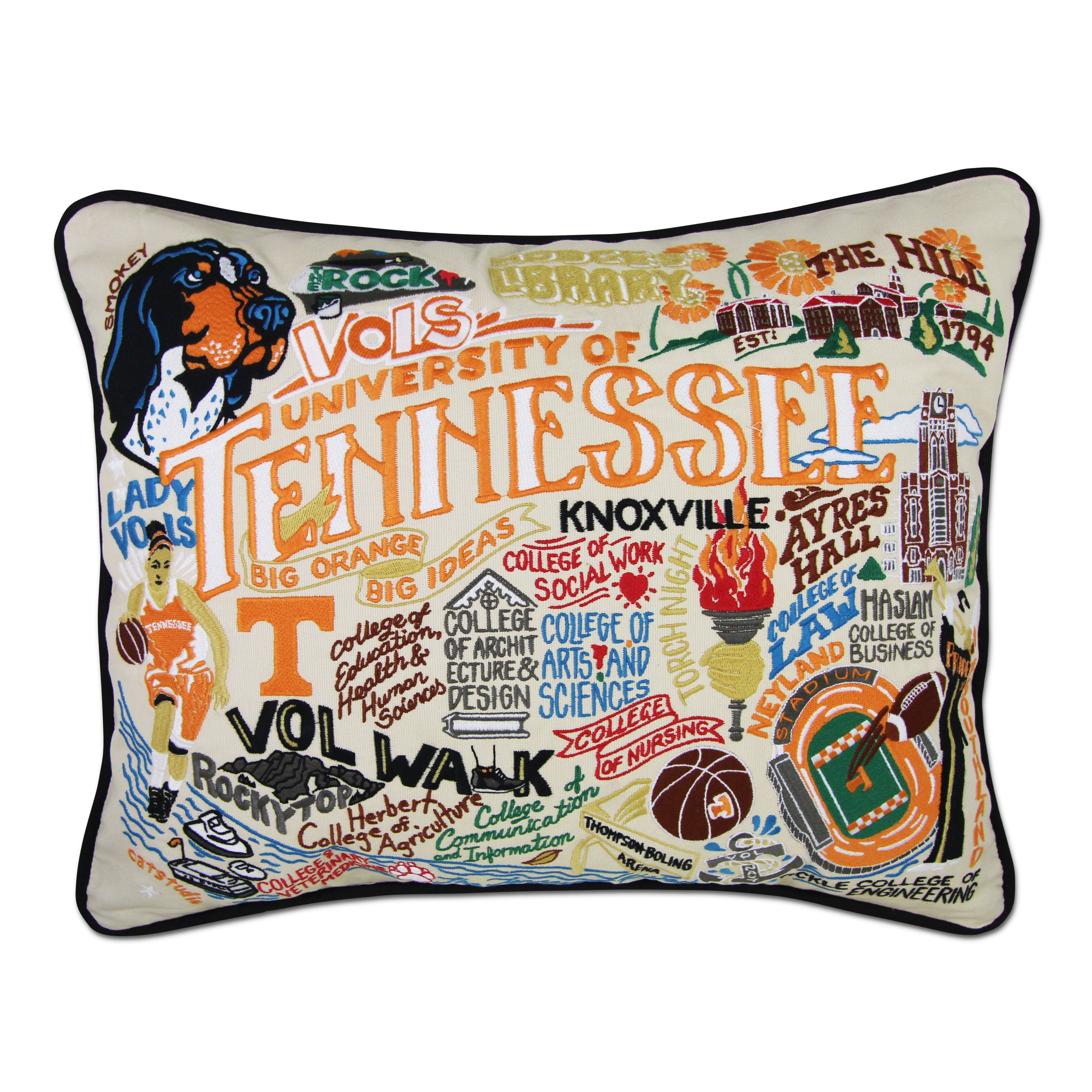 University of Tennessee Embroidered Pillow | Collegiate Collection by ...