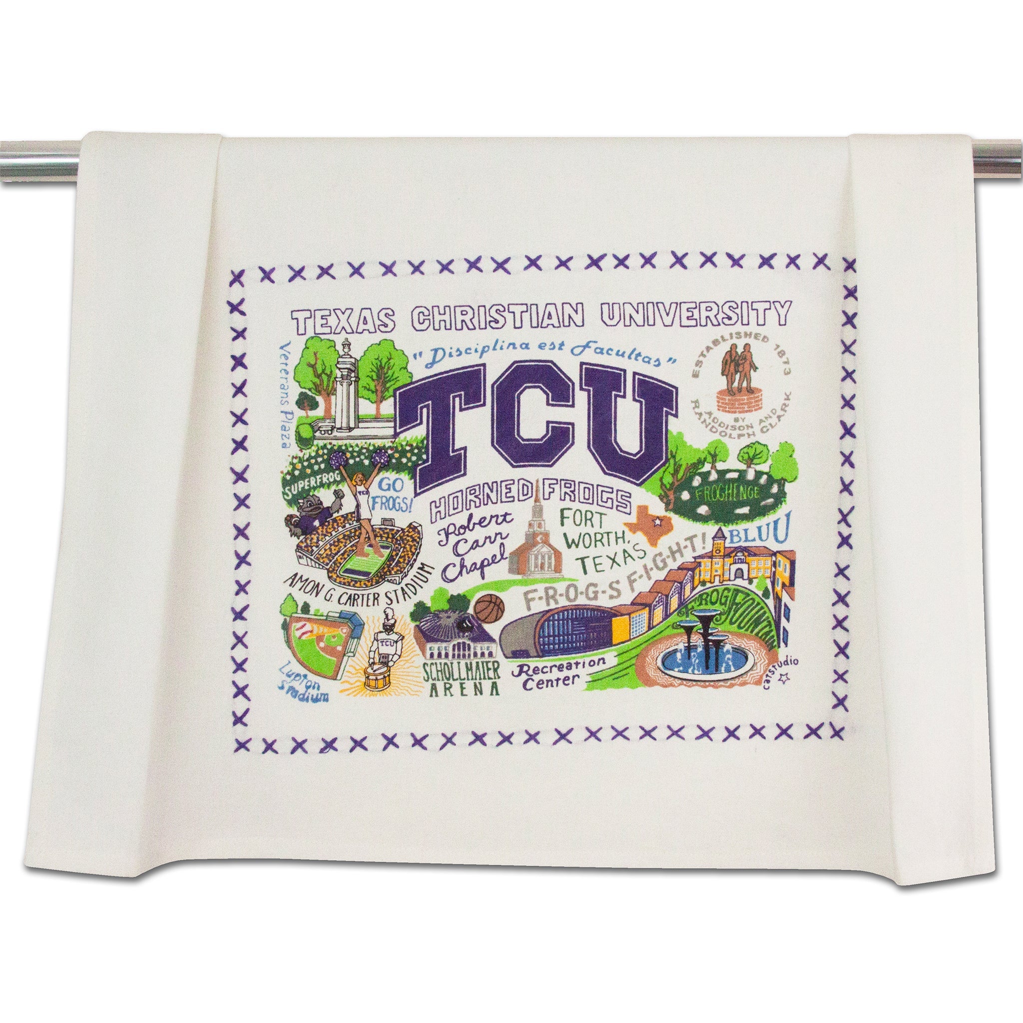 TCU Dish Towel | Collegiate Collection by catstudio – catstudio