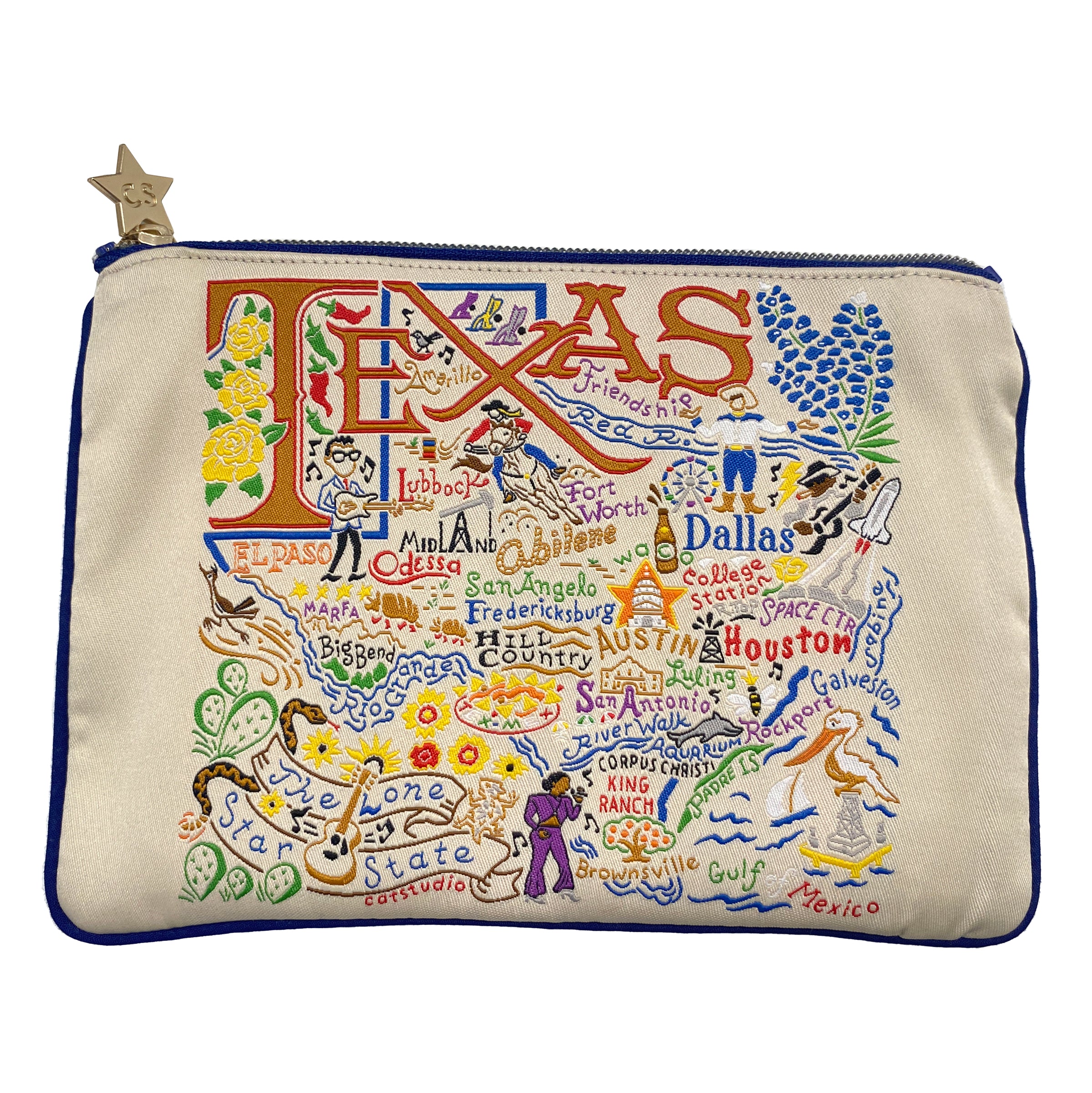 Texas Zip Pouch- Large | State Collection by catstudio – catstudio