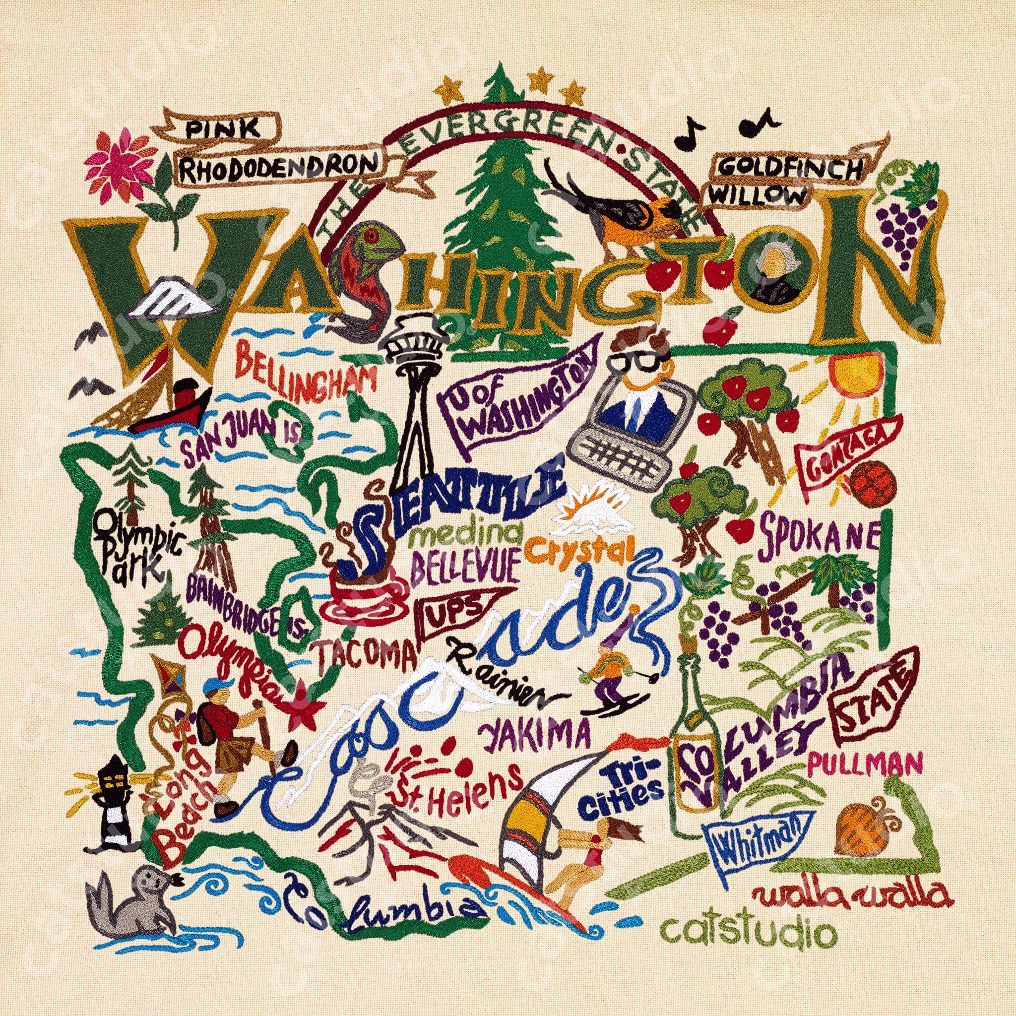 Washington Fine Art Print | State Collection by catstudio – catstudio