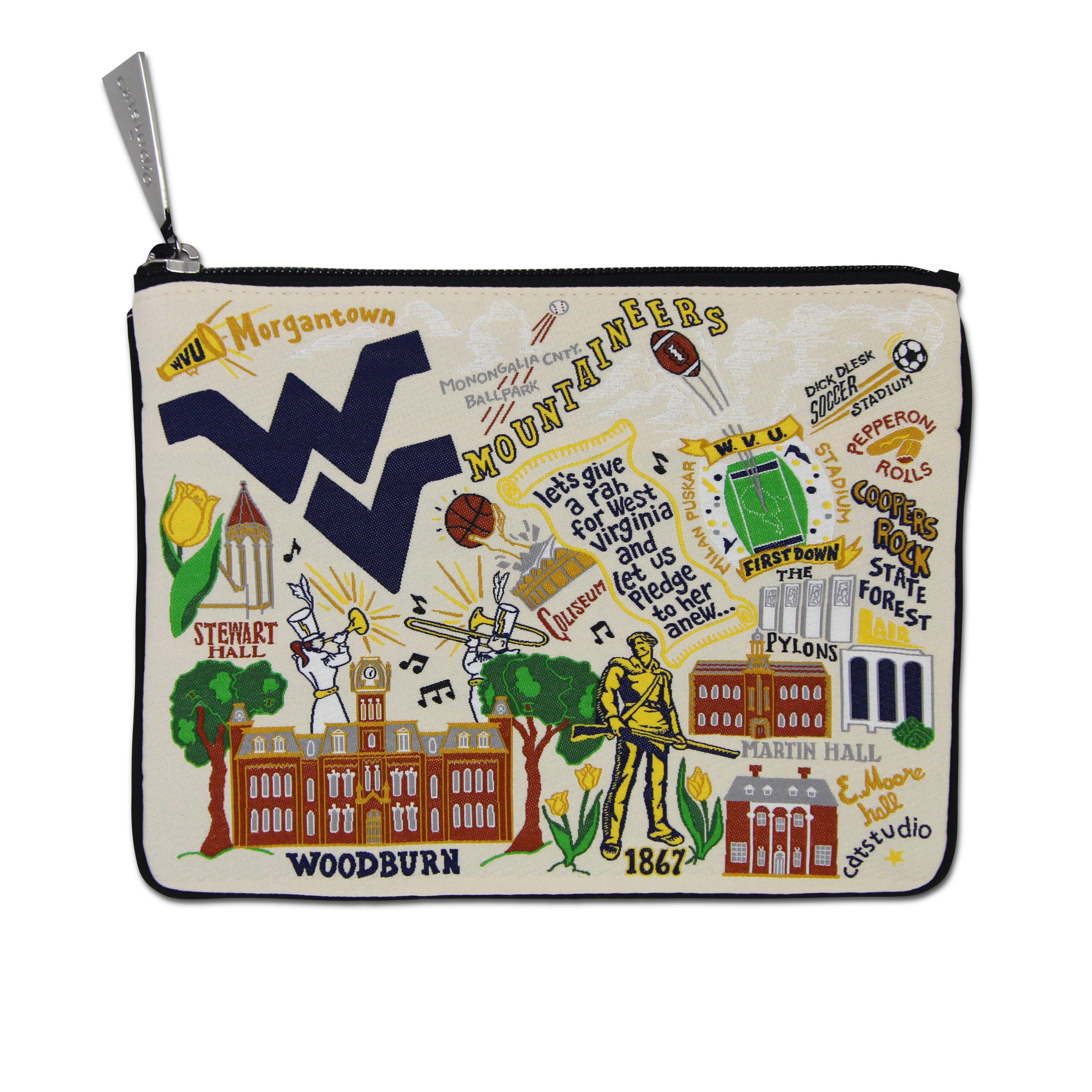 West Virginia University Zip Pouch | Collegiate Collection by catstudio ...