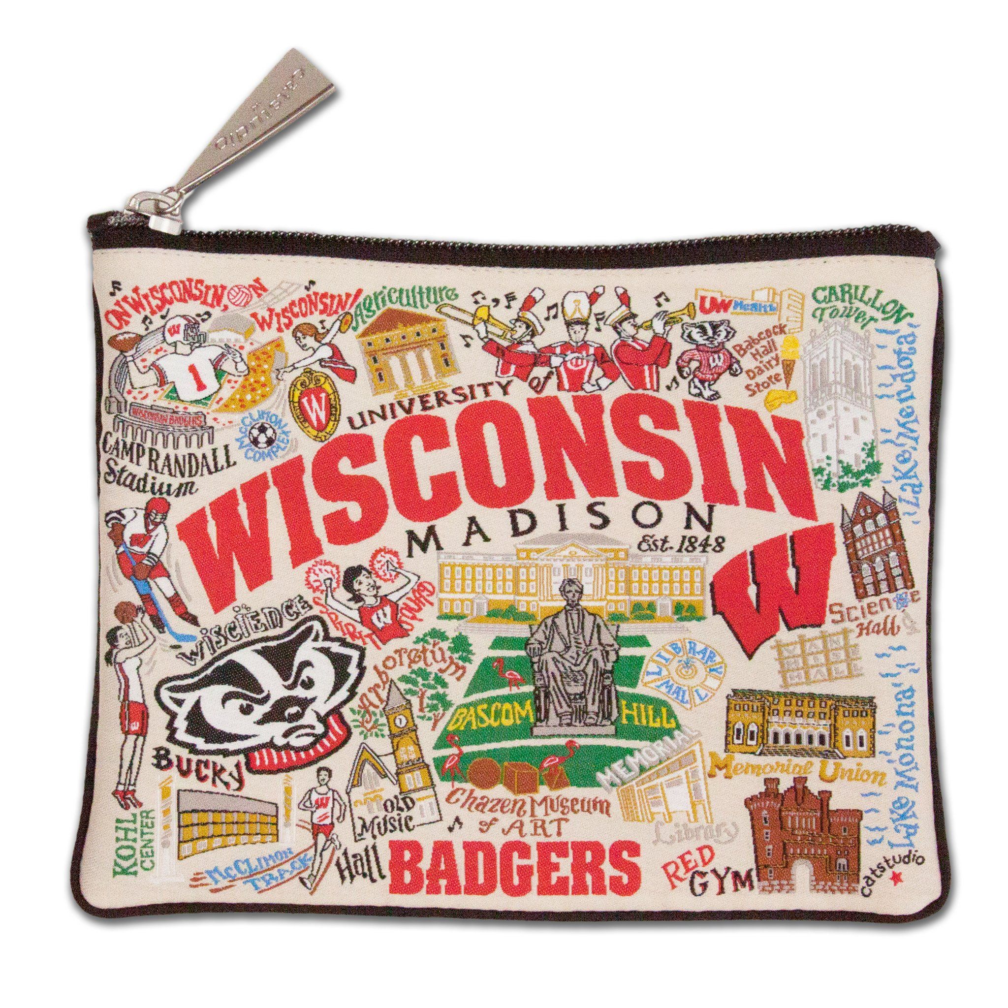 University of Wisconsin Zip Pouch | Collegiate Collection by catstudio ...