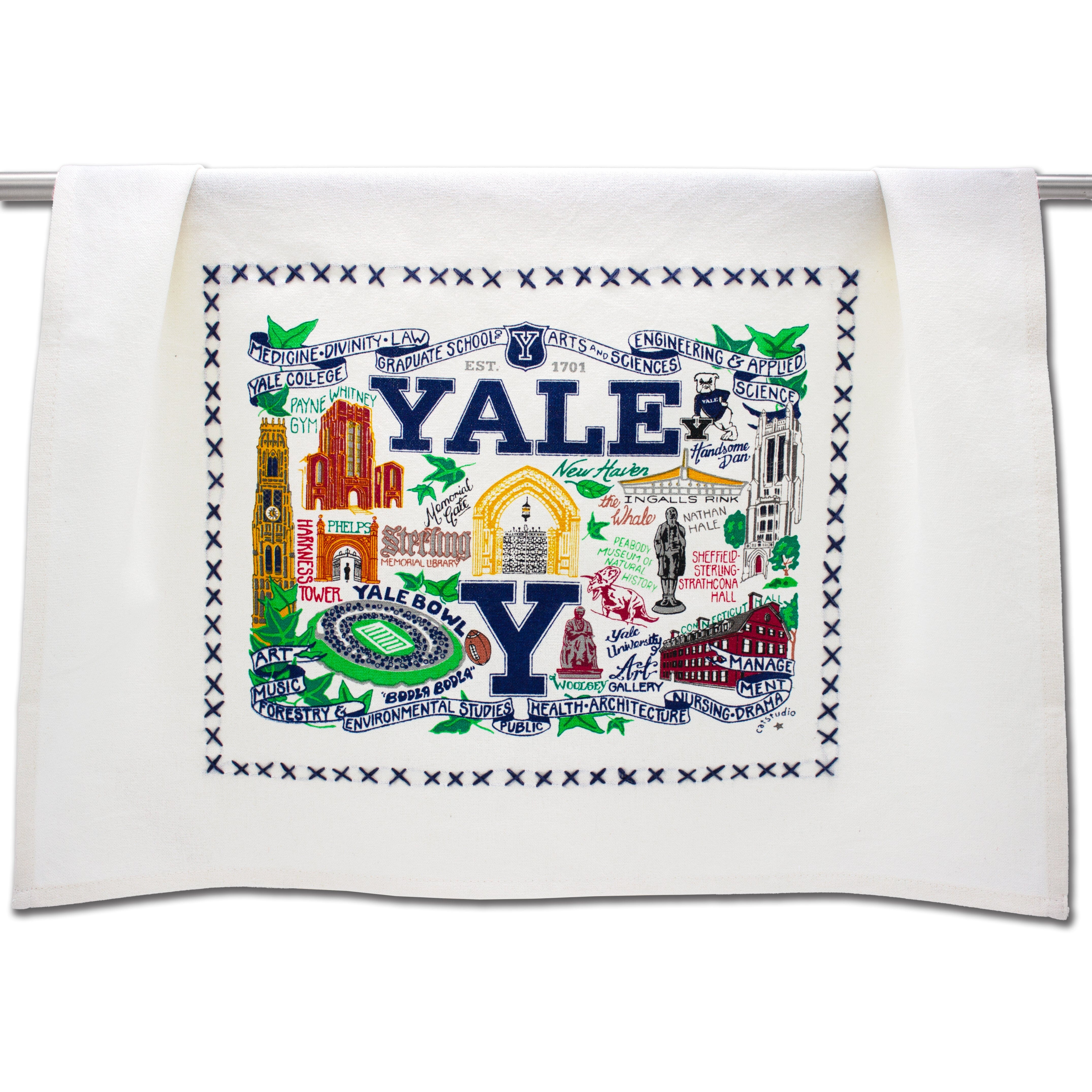 Yale University Dish Towel | Collegiate Collection by catstudio – catstudio